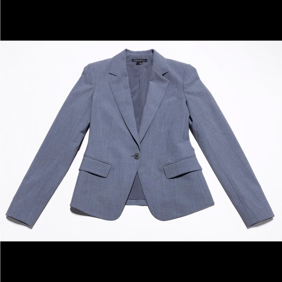 Theory | Jackets & Coats | Theory Gabe Blazer Womens Stretch Wool Gray ...